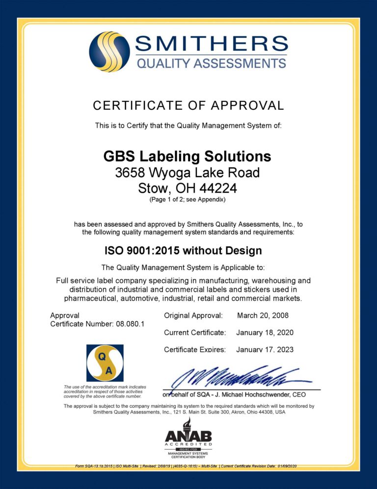 Custom Personalized Labels | GBS Corp | Labeling Solutions